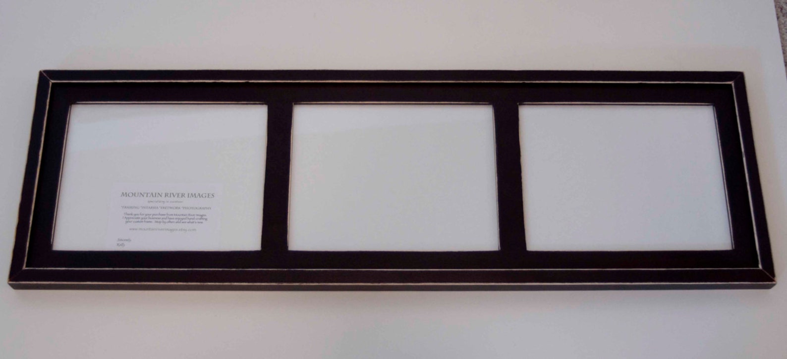 Collage Picture Frame MULTI 3 Opening 8x10 Distressed Rustic - Etsy