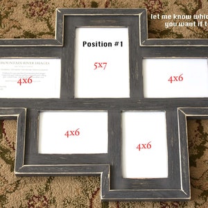 Multi 5 Opening Collage Frame With 1) 5x7 and 4) 4x6's....magnet With ...