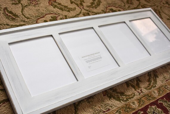 Collage Picture Frame MULTI 4 Opening 8x10 Chunky distressed | Etsy