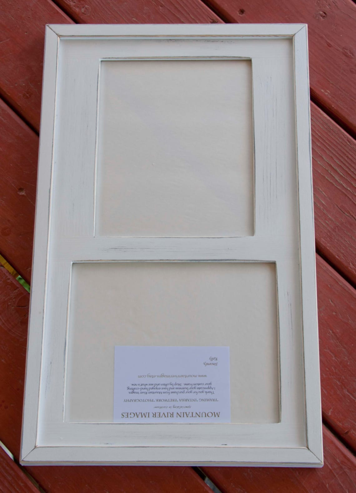 Collage Picture Frame - MULTI 2 Opening 8x10 Distressed Rustic Collage ...