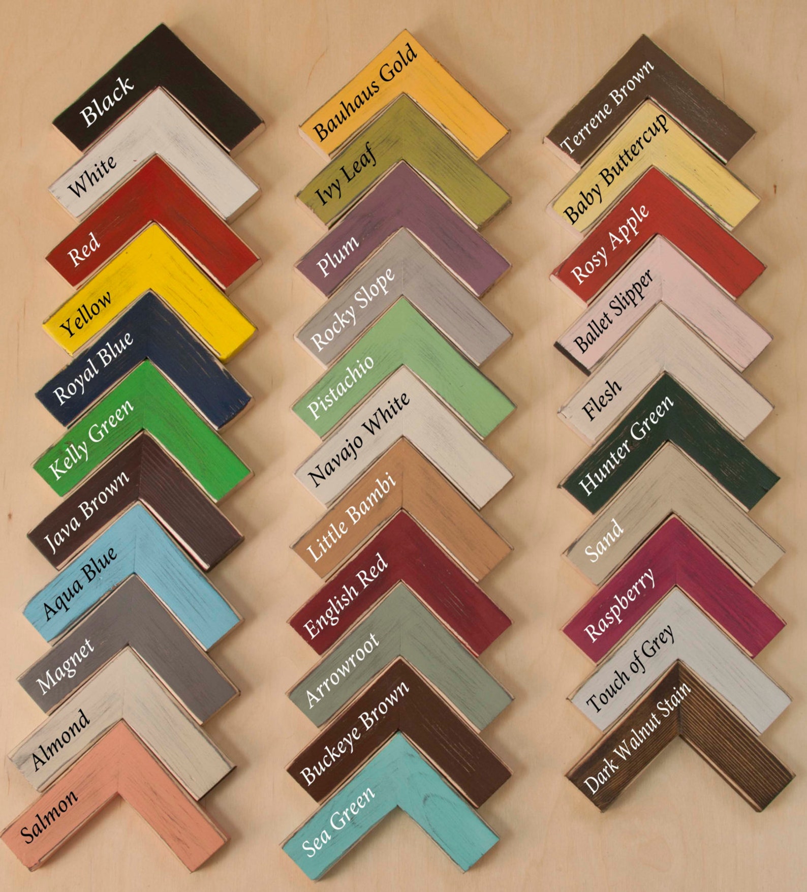 Color Chart .... Over 30 Colors to Choose From ... for Reference Only ...