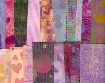 Original Hand Painted Collage Paper, Painted Papers, Mixed Media, Junk ...