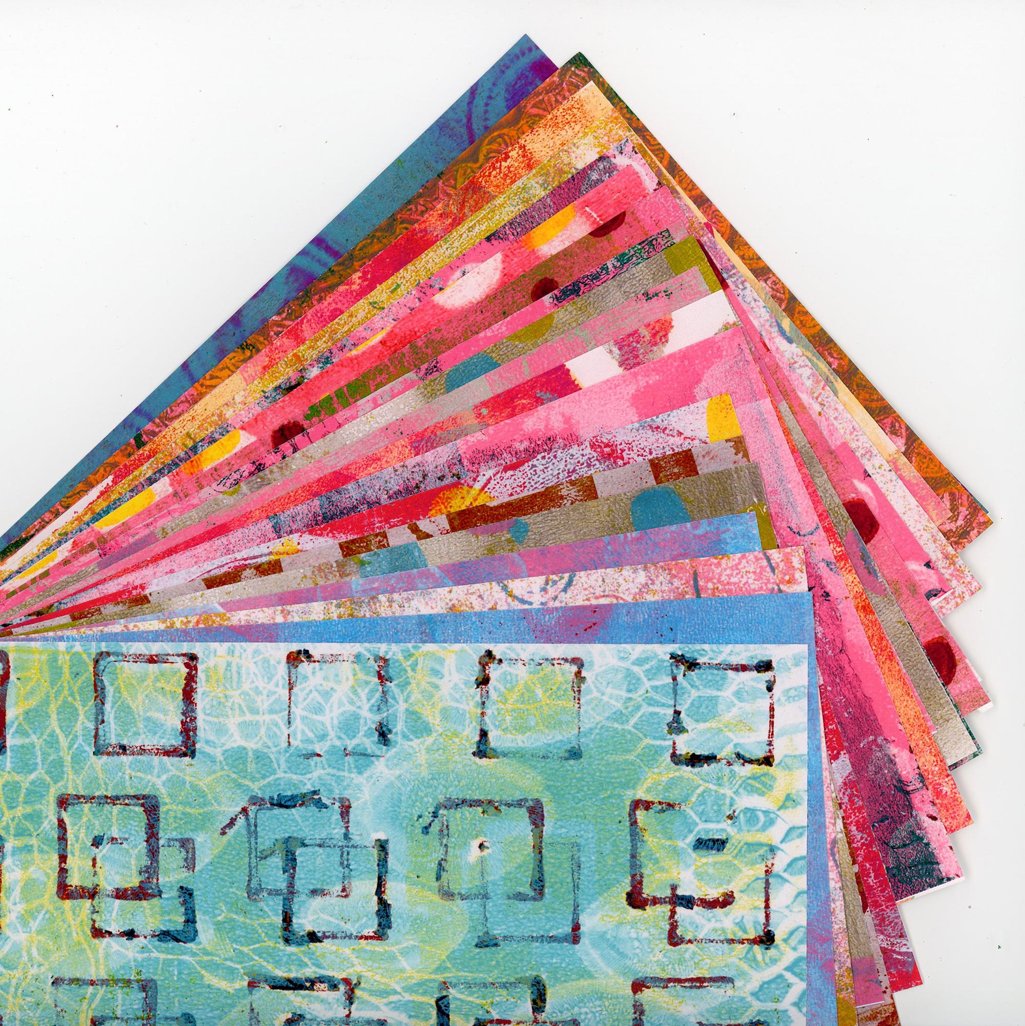 Printed Collage Paper, Printed Painted Papers, Mixed Media, Junk Art ...