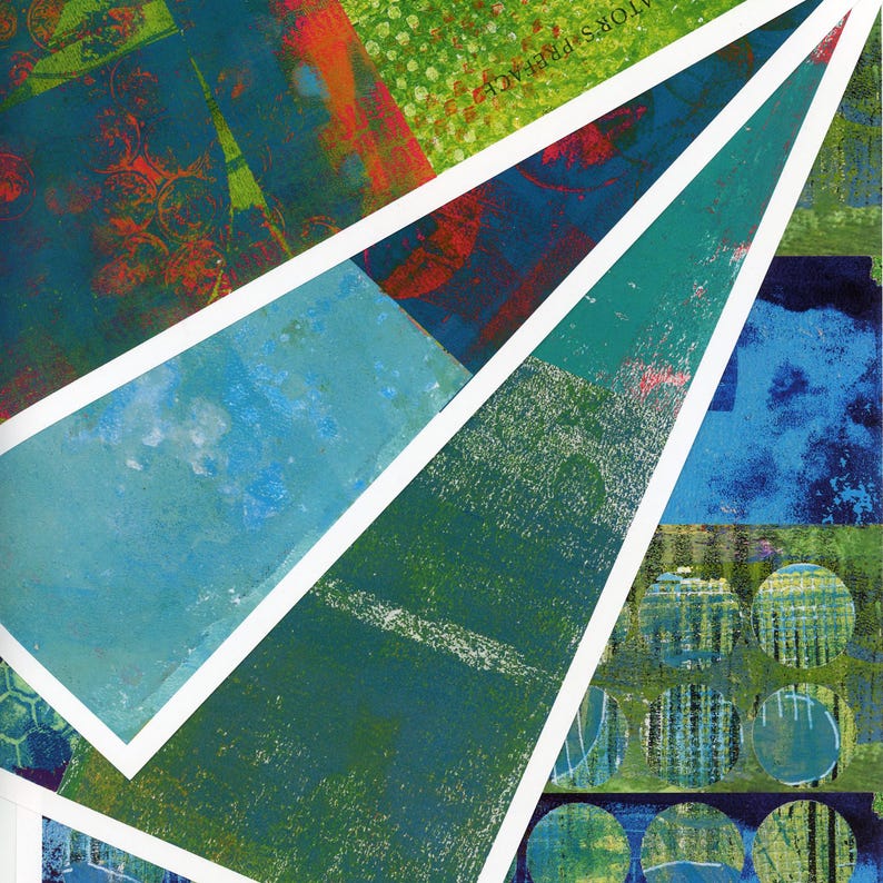 Printable Painted Collage Papers, Junk Journal Mixed Media Collage ...