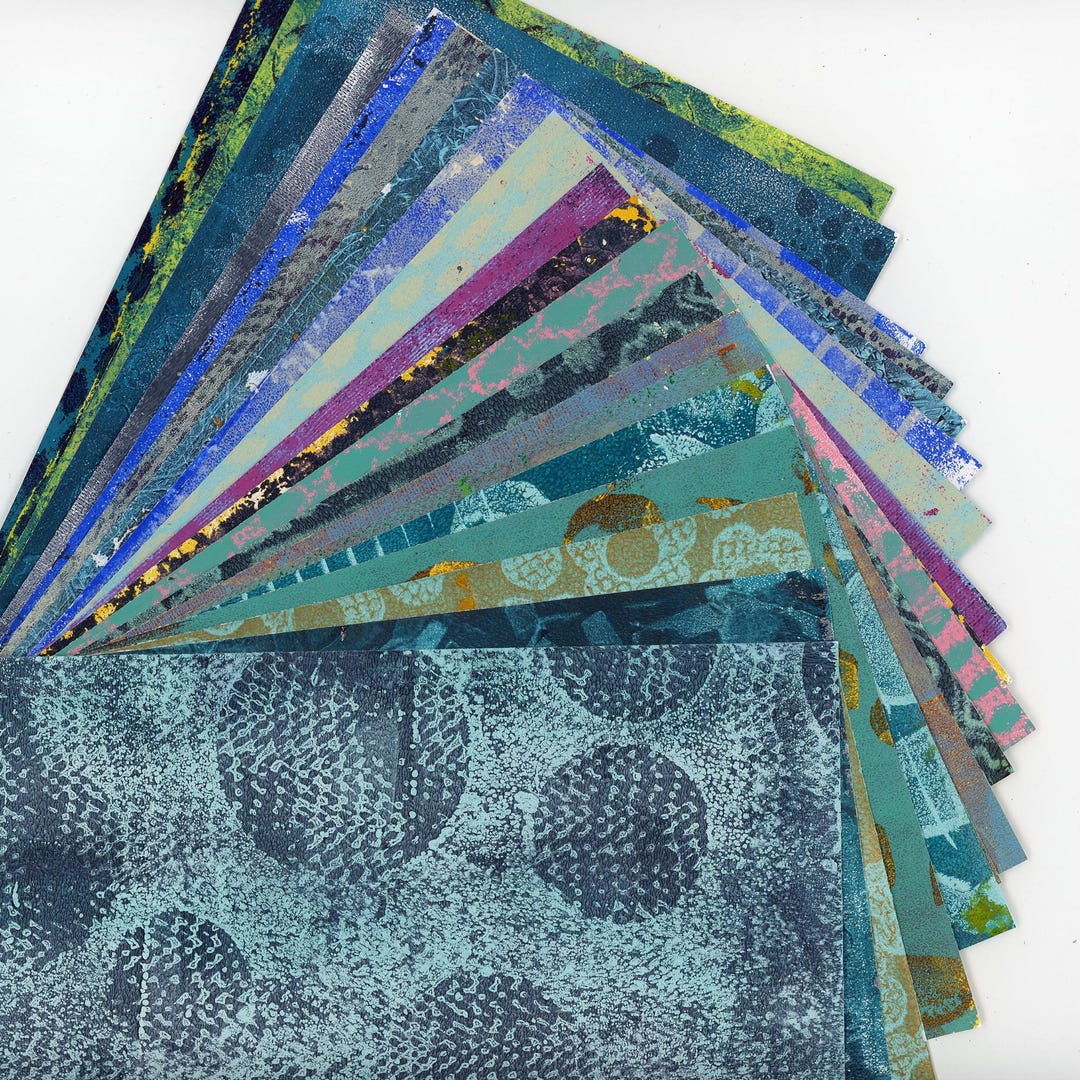 Paper for Collage Art, Original Hand Painted Collage Paper, Painted ...