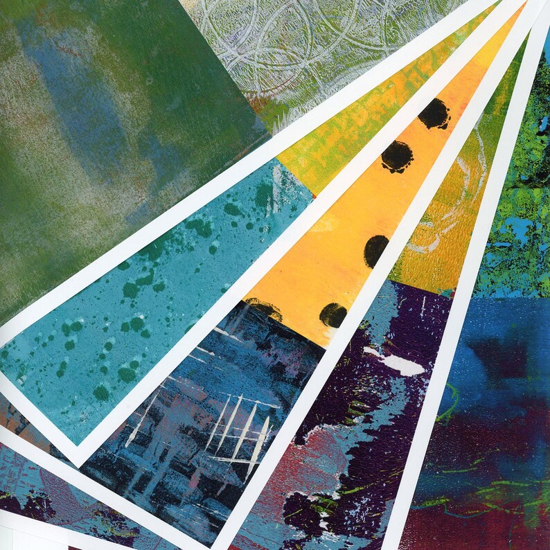 Printable Painted Collage Papers, Junk Journal Mixed Media Collage ...