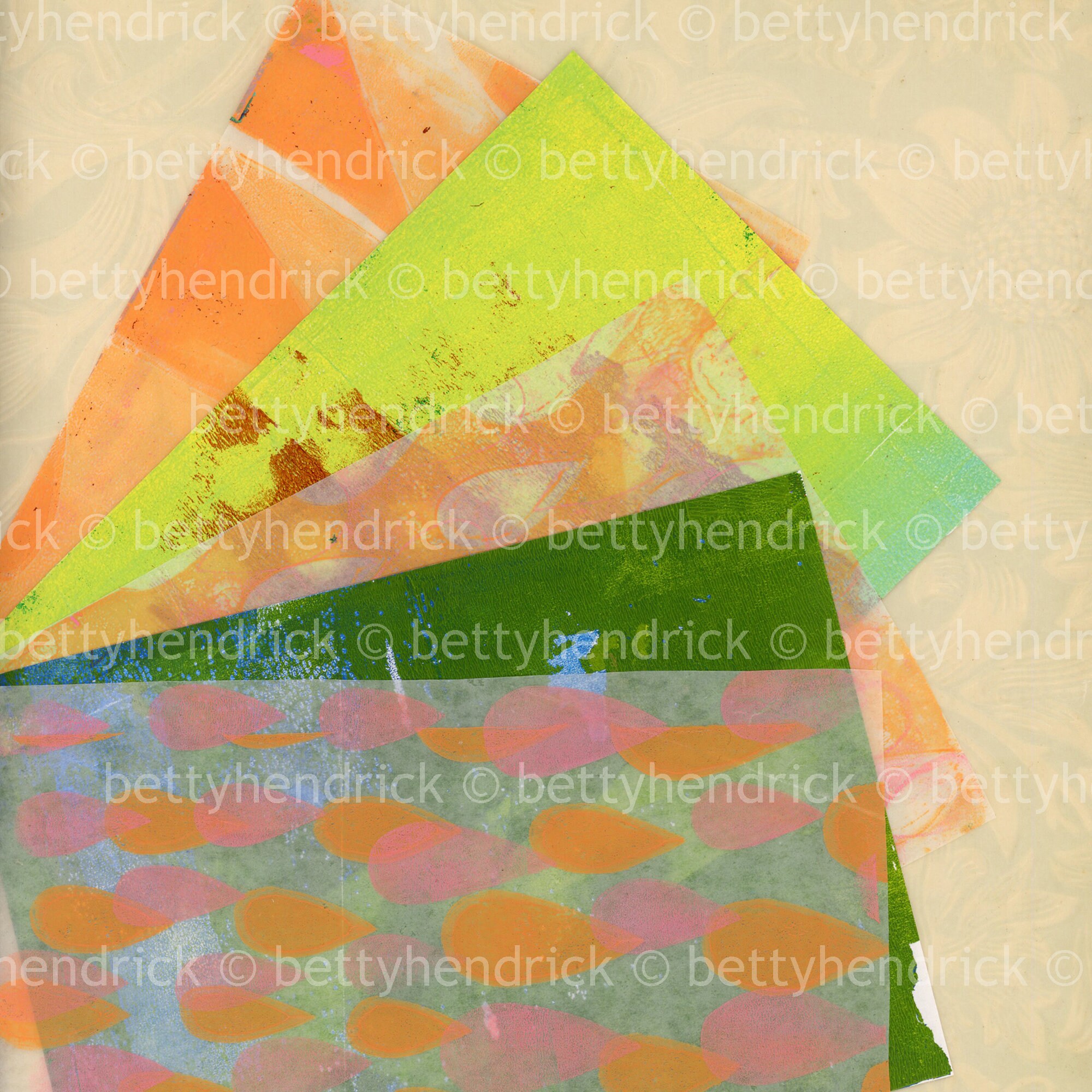 Printed Collage Paper, Printed Painted Papers, Mixed Media, Ephemera ...