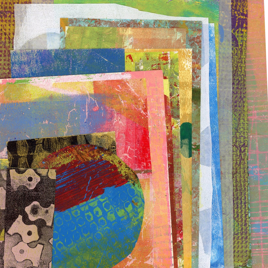Painted Collage Papers Original Papers Hand Painted Papers - Etsy