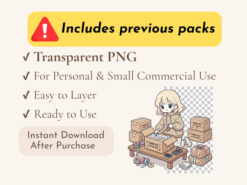 Cozy Kawaii Girl Clipart Bundle, Daily Life Elements, Planner Stickers ...