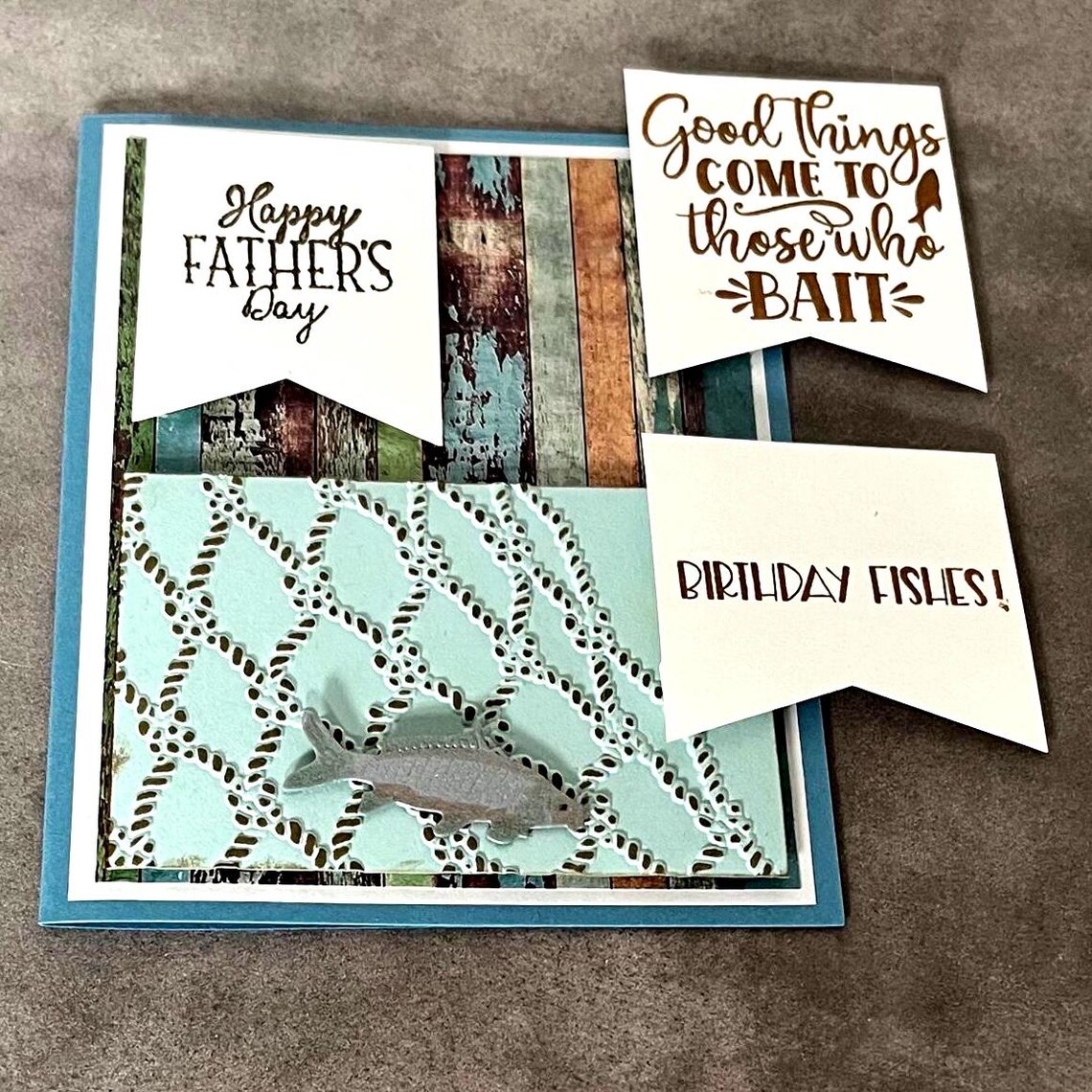 Fishing Net 3D Card - Etsy