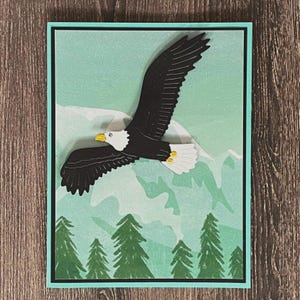 Flying Eagle 3D Card - Etsy