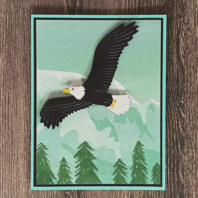 Flying Eagle 3D Card - Etsy