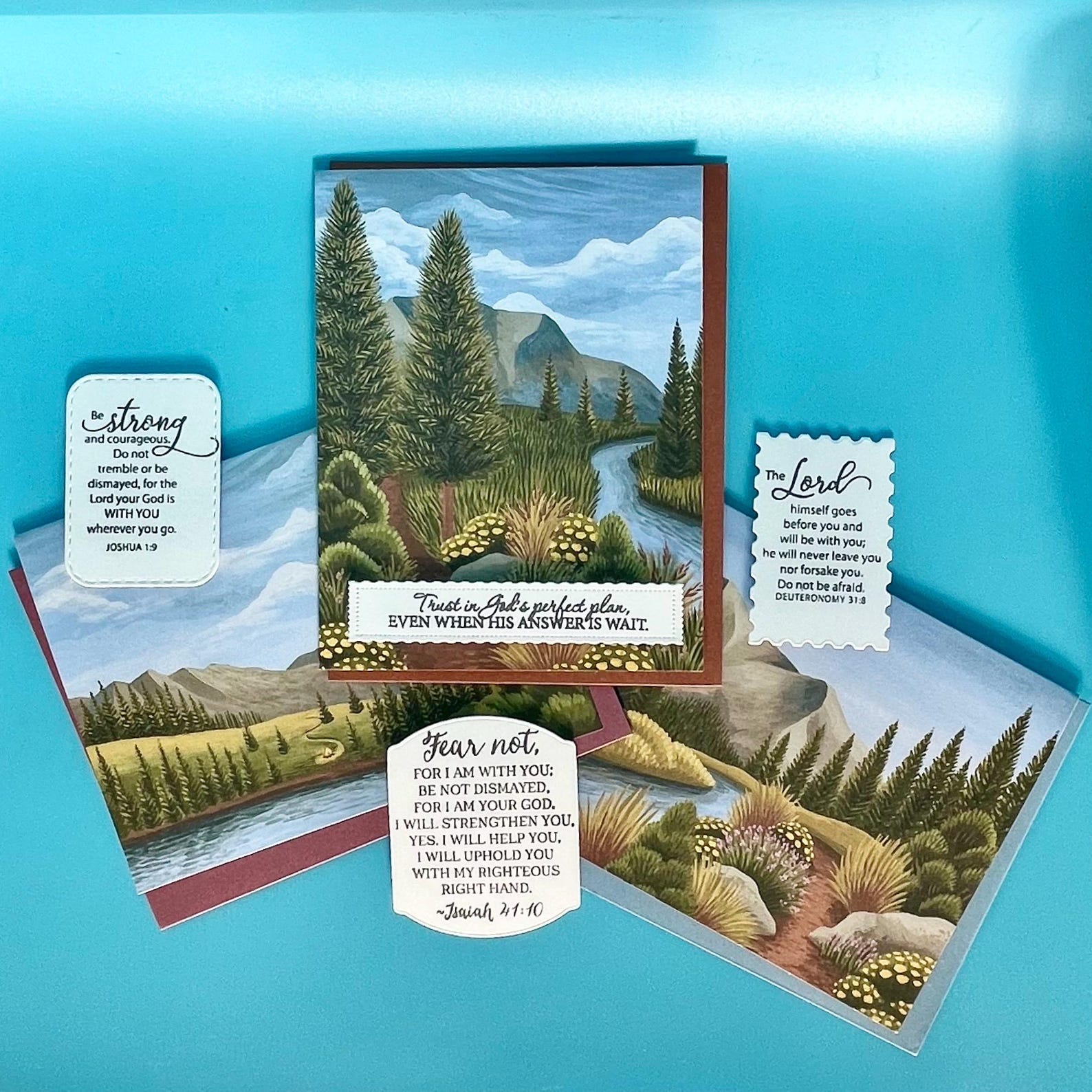 Inspirational Scenery Collection - 3 Cards Set With 4 Inspirational ...
