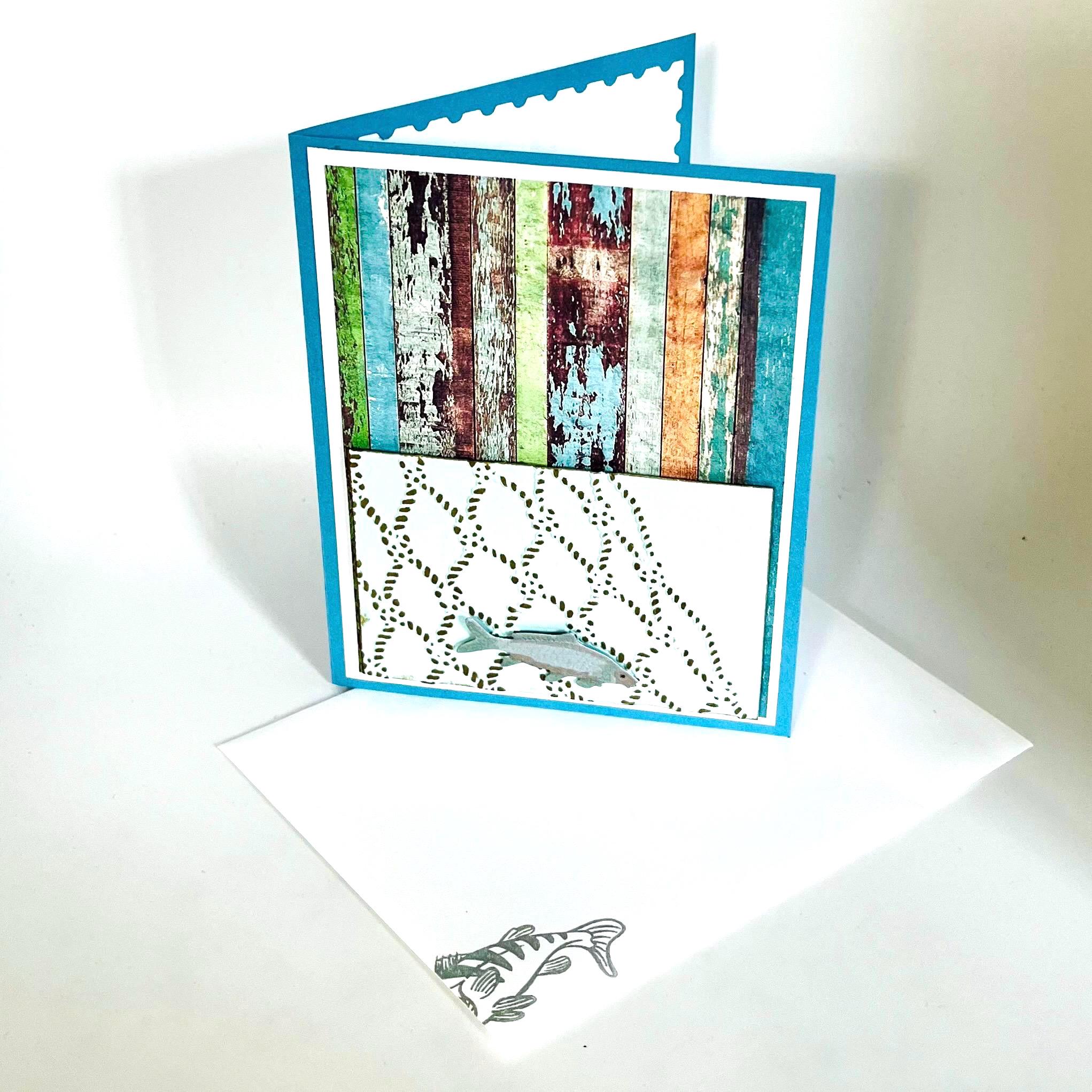 Fishing Net 3D Card - Etsy
