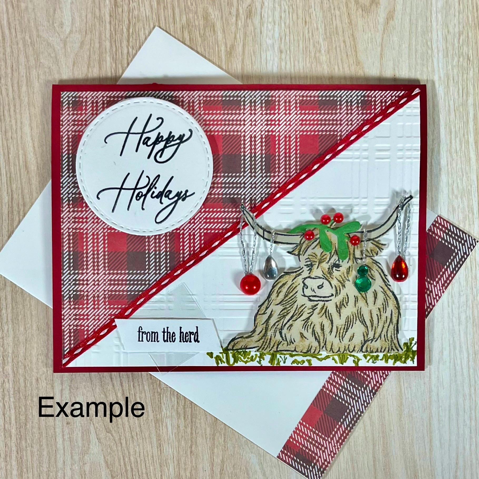 Highland Cow Christmas 3D Card - Etsy