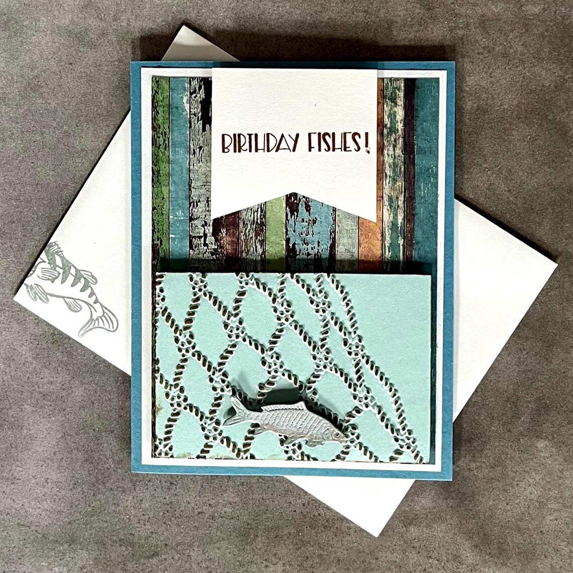 Fishing Net 3D Card - Etsy