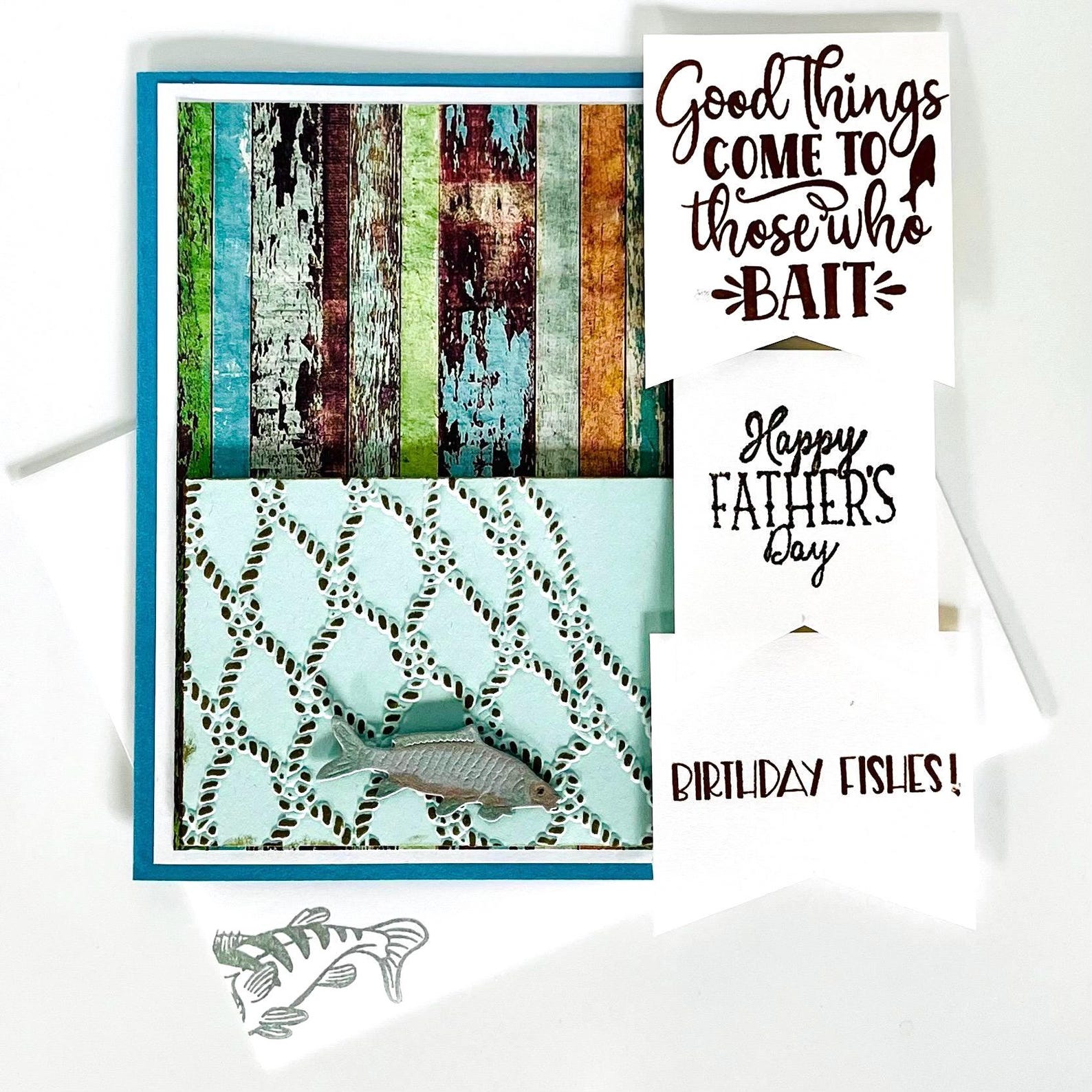 Fishing Net 3D Card - Etsy