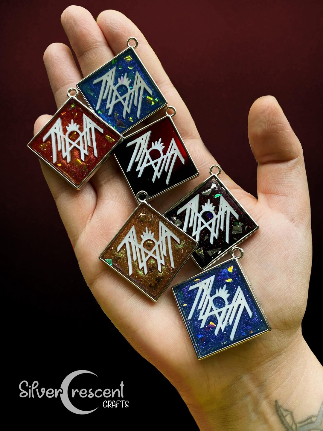 Resin Sleep Token Band Pendant Necklace Handmade Music Inspired Jewelry ...