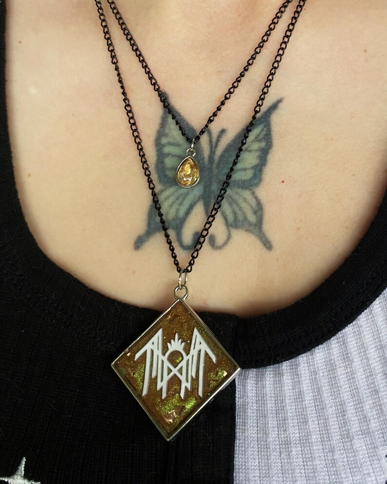 Resin Sleep Token Band Pendant Necklace Handmade Music Inspired Jewelry ...