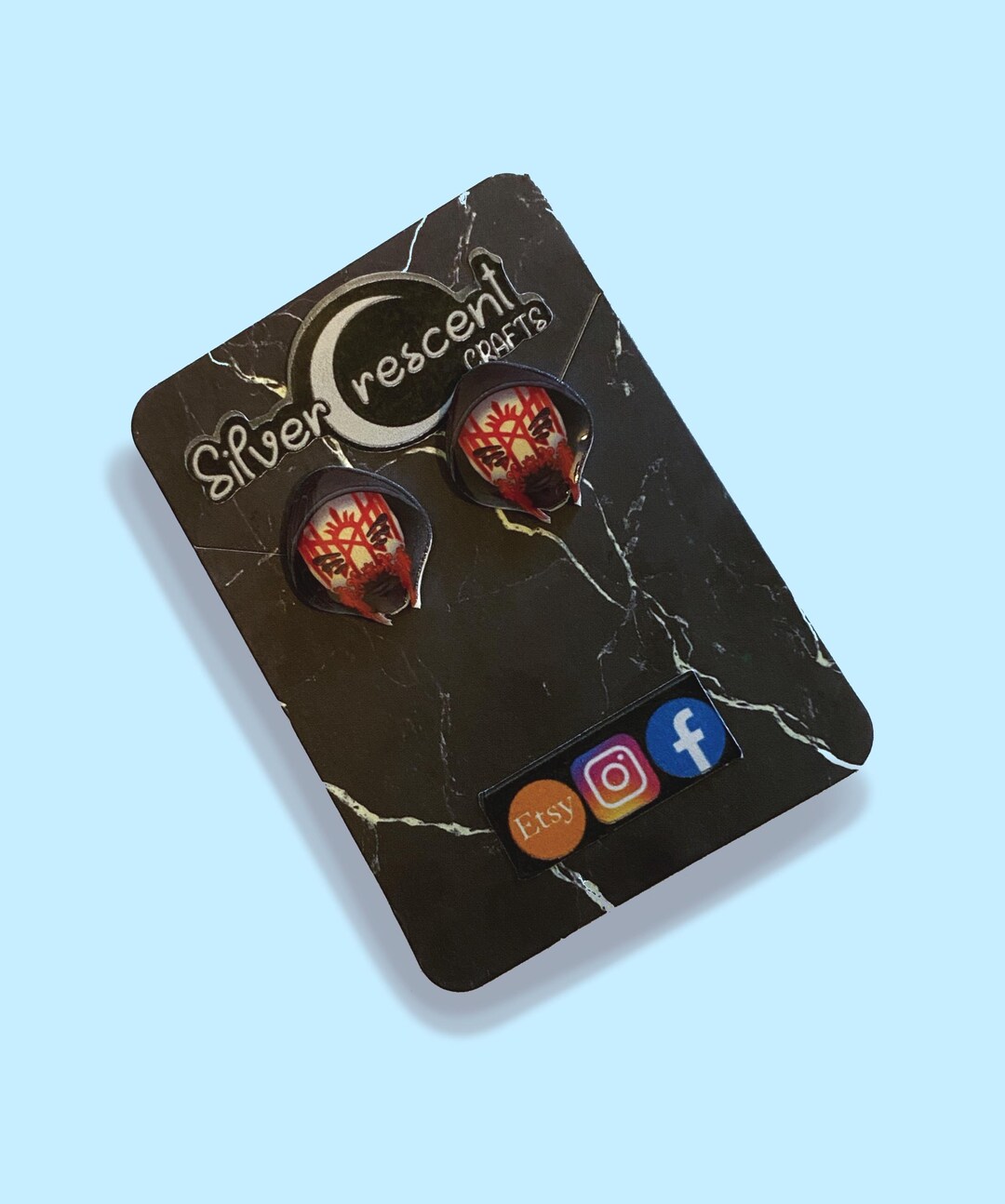 Sleep Token Inspired Vessel Singer Shrinky Dink Stud Earrings Handmade ...