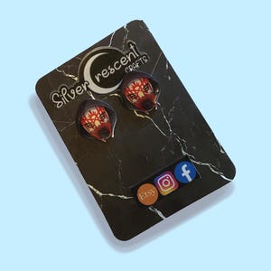 Sleep Token Inspired Vessel Singer Shrinky Dink Stud Earrings Handmade ...