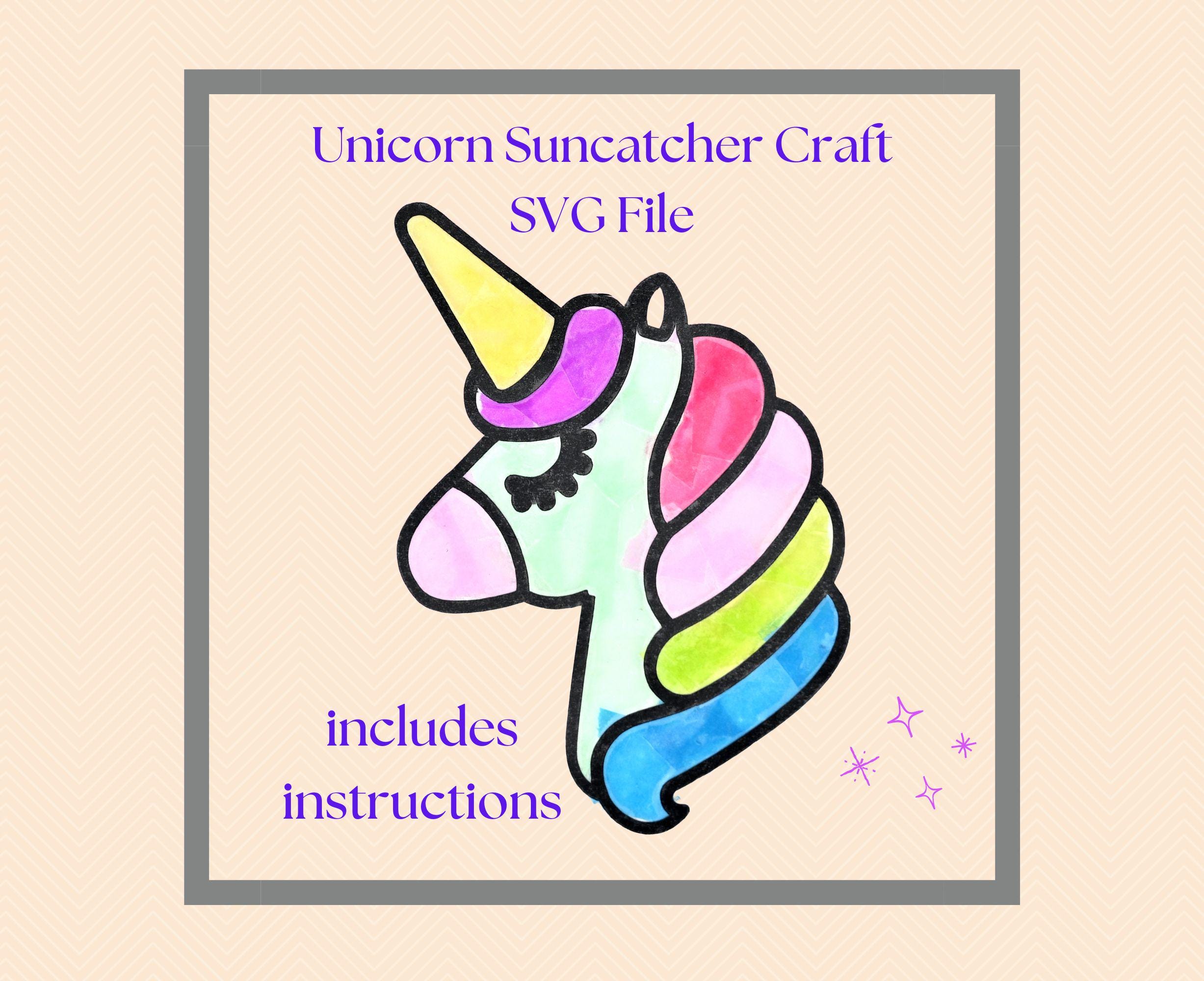 Unicorn Craft, Unicorn Suncatcher Craft, Tissue Paper Craft Activity ...
