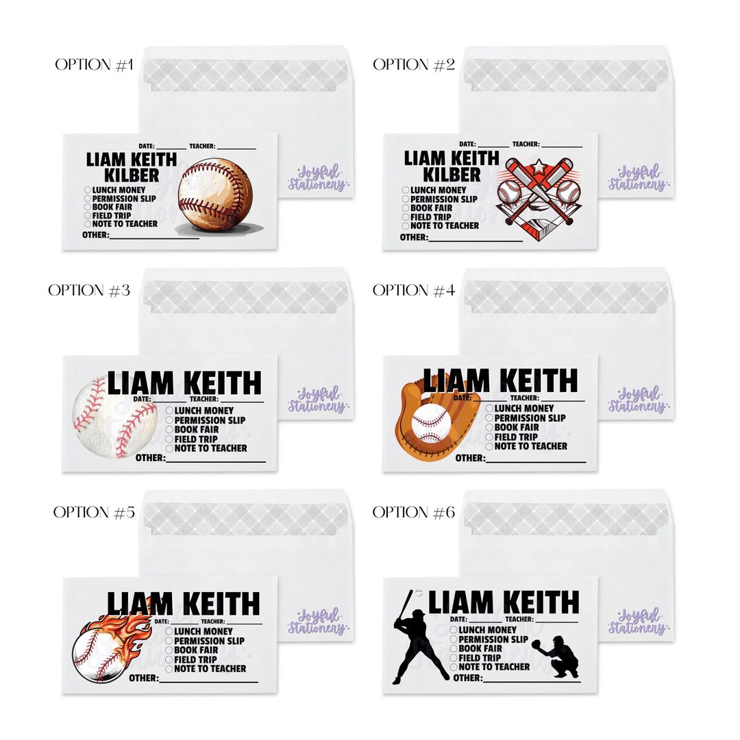 Custom School Envelopes With Child's Name – Set of 25 | Personalized ...