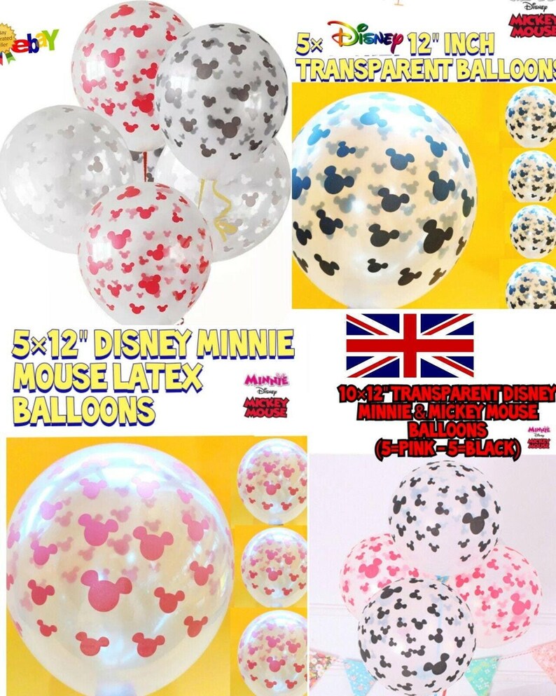 Disney Mickey Mouse Minnie Mouse Birthday Party Balloons Children Kids ...