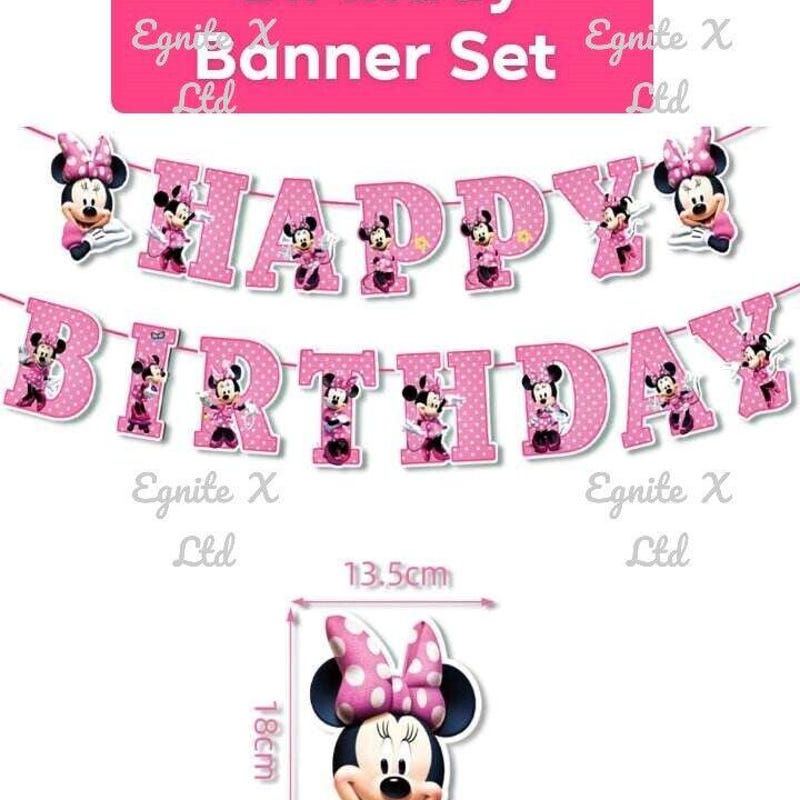 Minnie Mouse Banner - Etsy