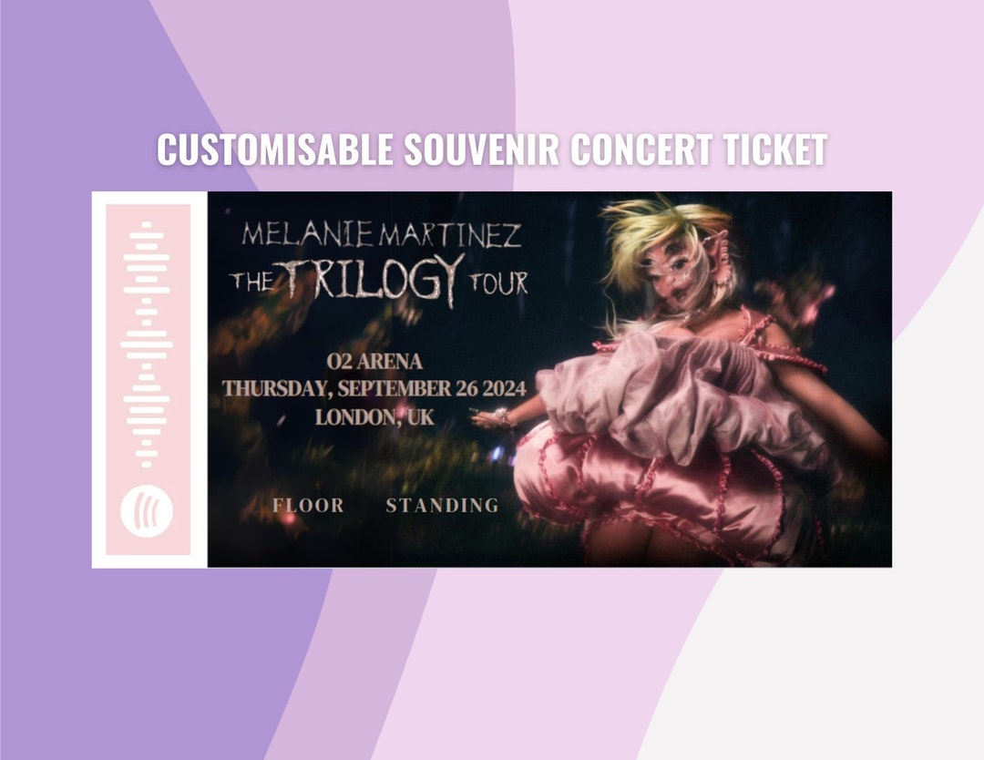 Melanie Martinez the Trilogy Tour Personalised Souvenir Concert Ticket ...
