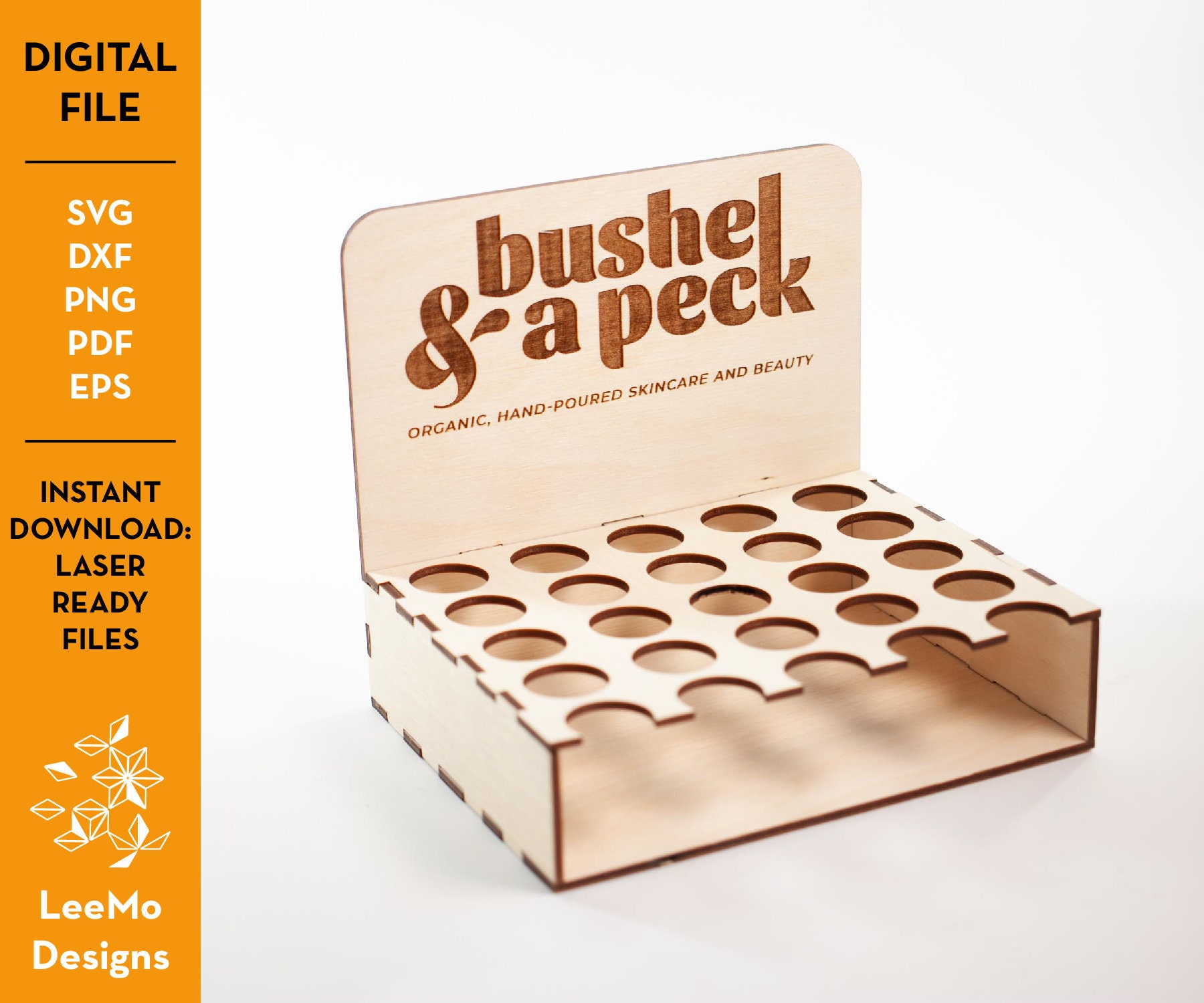 Laser Cut Wooden Lip Balm Display Stand Holds 25 Balms With 0.69 Inches ...