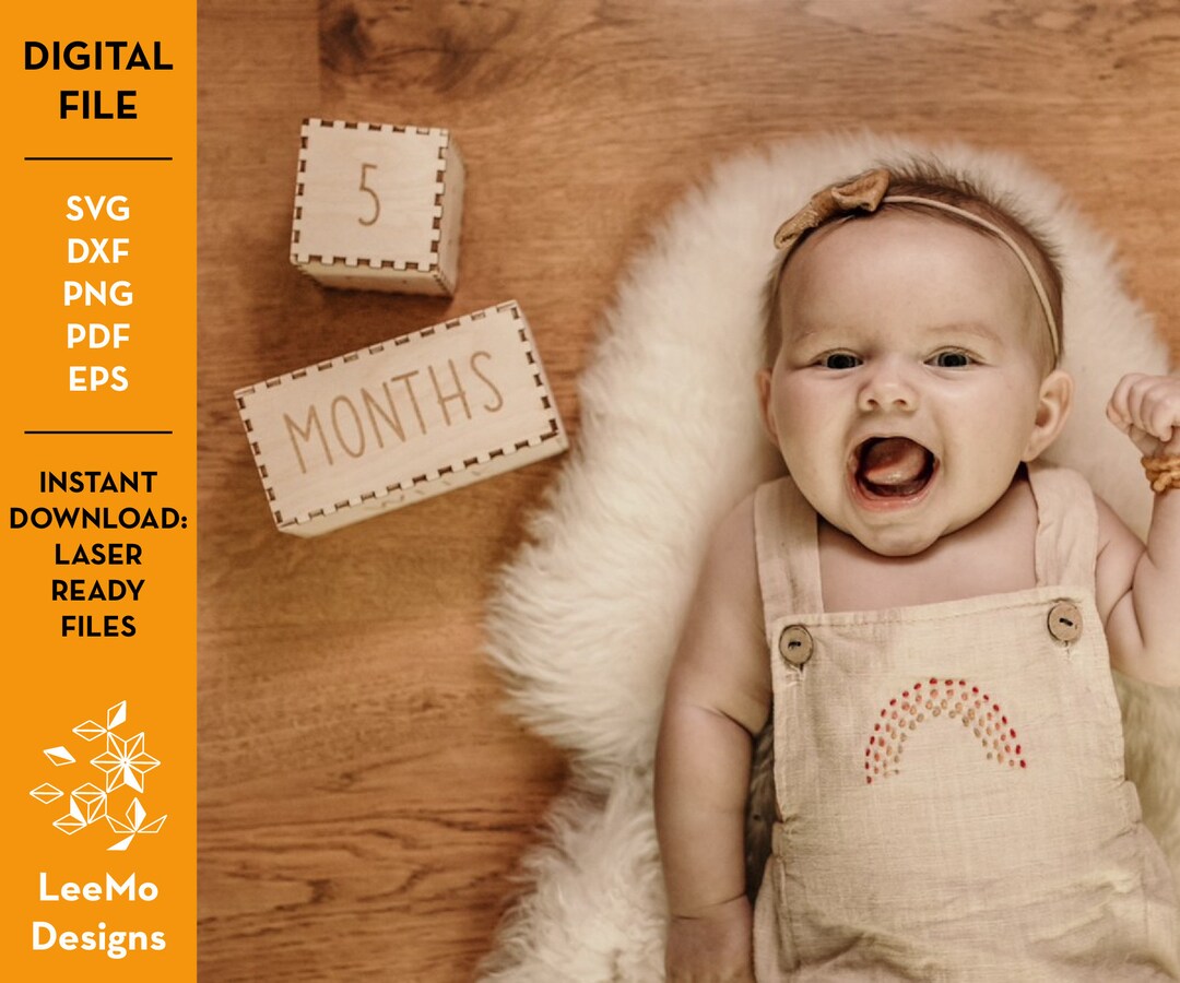 Custom Birth Stats Wooden Blocks SVG for Baby Milestones - Instant ...