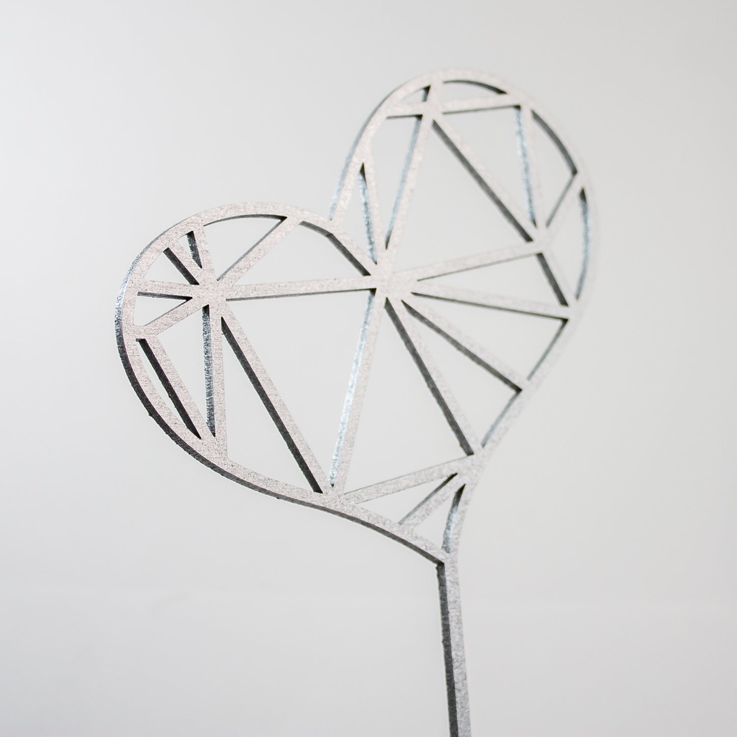 Corazón geométrico Cake Topper Cut File / Descarga instantánea - Etsy ...