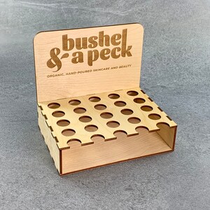 Laser Cut Wooden Lip Balm Display Stand Holds 25 Balms With 0.69 Inches ...