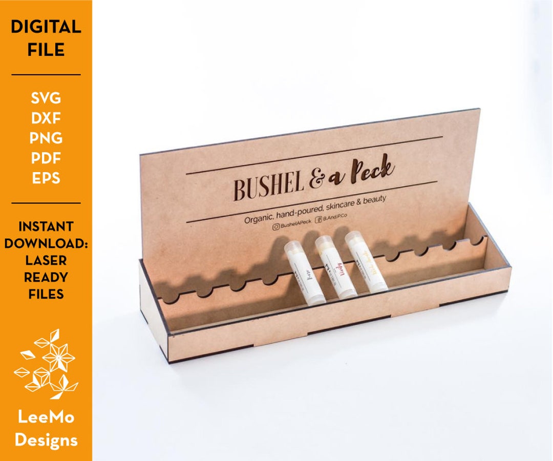 SVG Laser-cut Wood Lip Balm Display Template Download - Etsy
