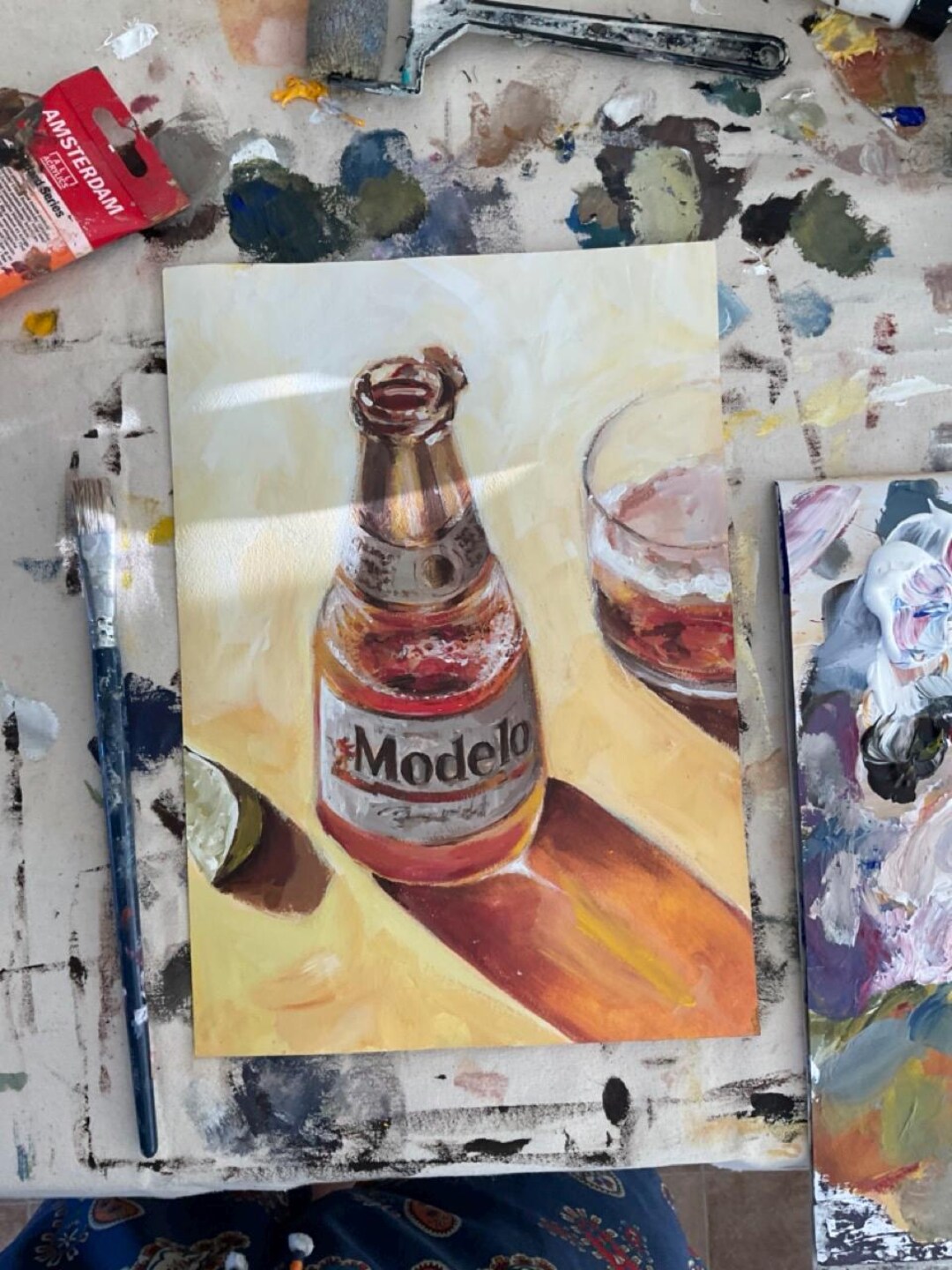 Original Painting of Modelo Beer Bottle - Etsy