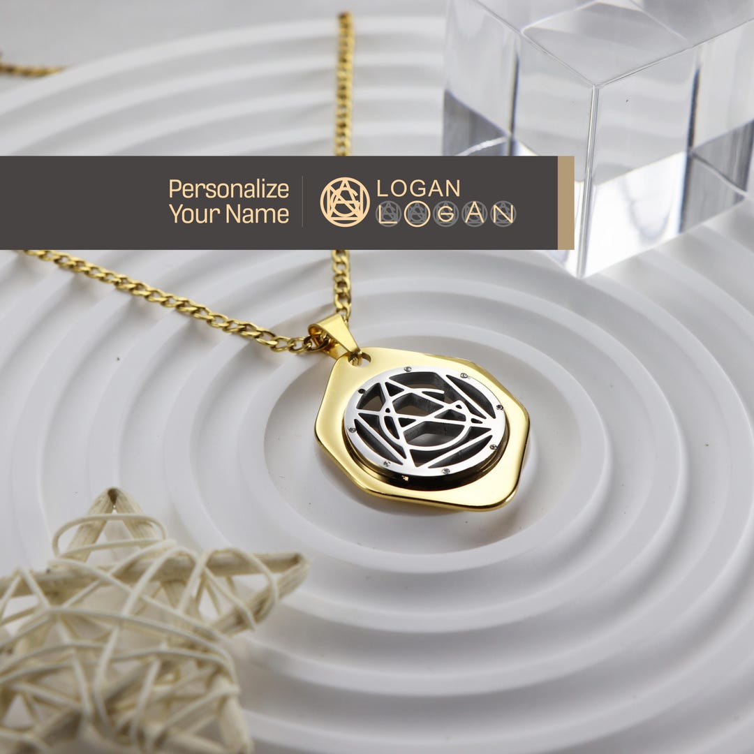 Personalised Name Logo Necklace.unique Name Logo Necklace,custom Name ...