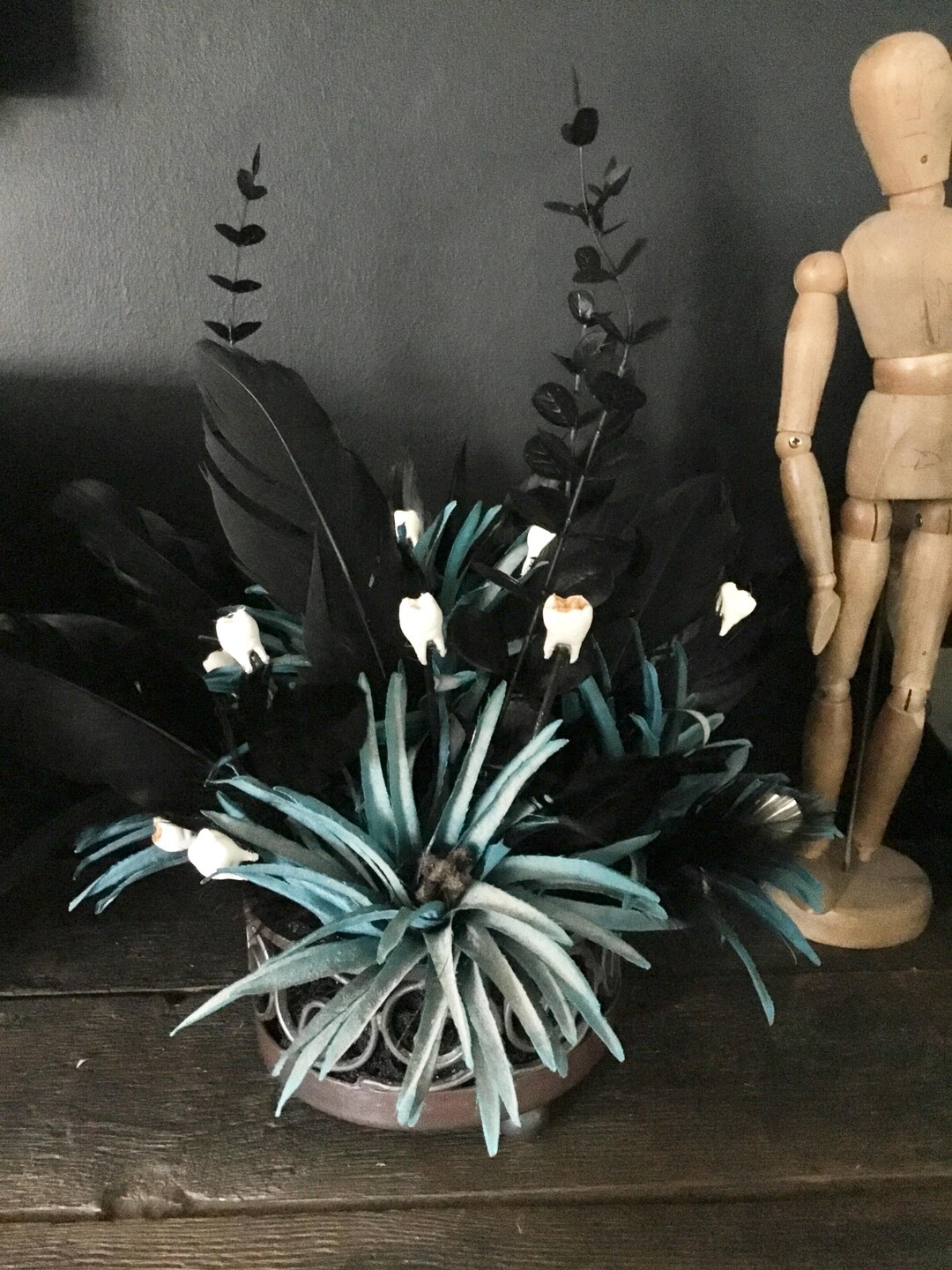 Gothic Flower Arrangement With Teeth, Witch, Curiosities, Dark Academia ...