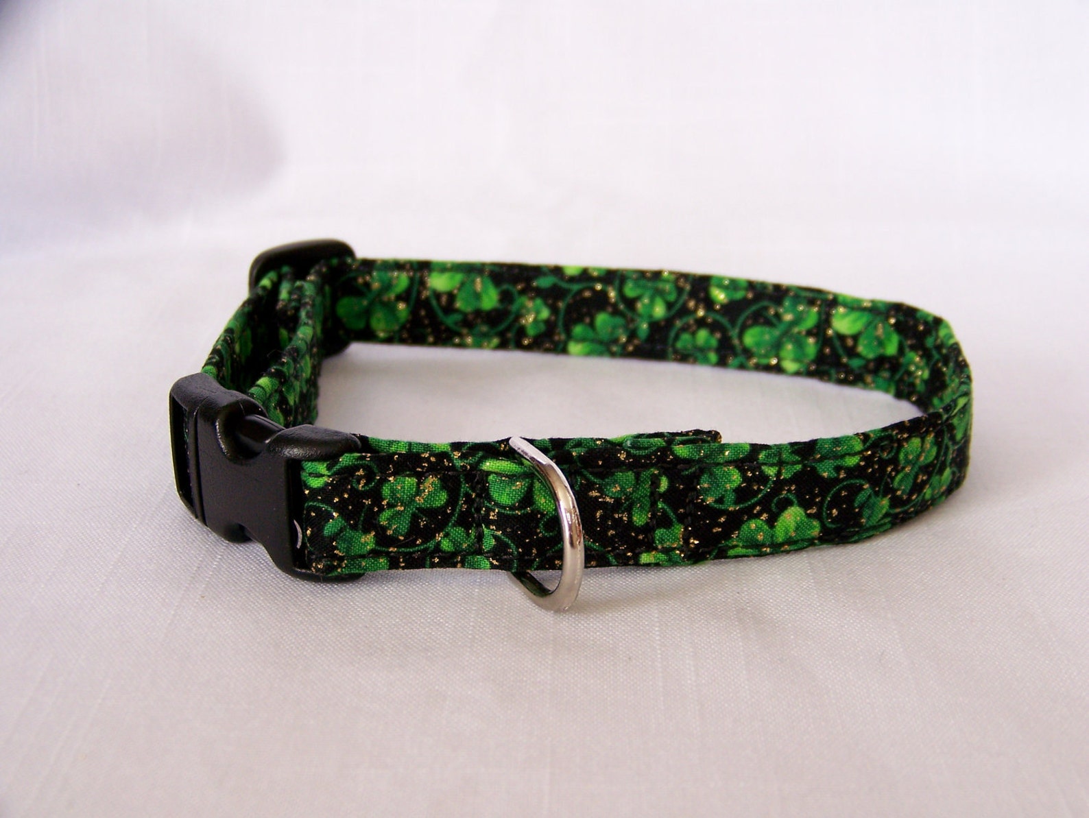 Dog Collar - Four Leaf Clover Lucky Green Dog Pet Cat Adjustable Collar ...