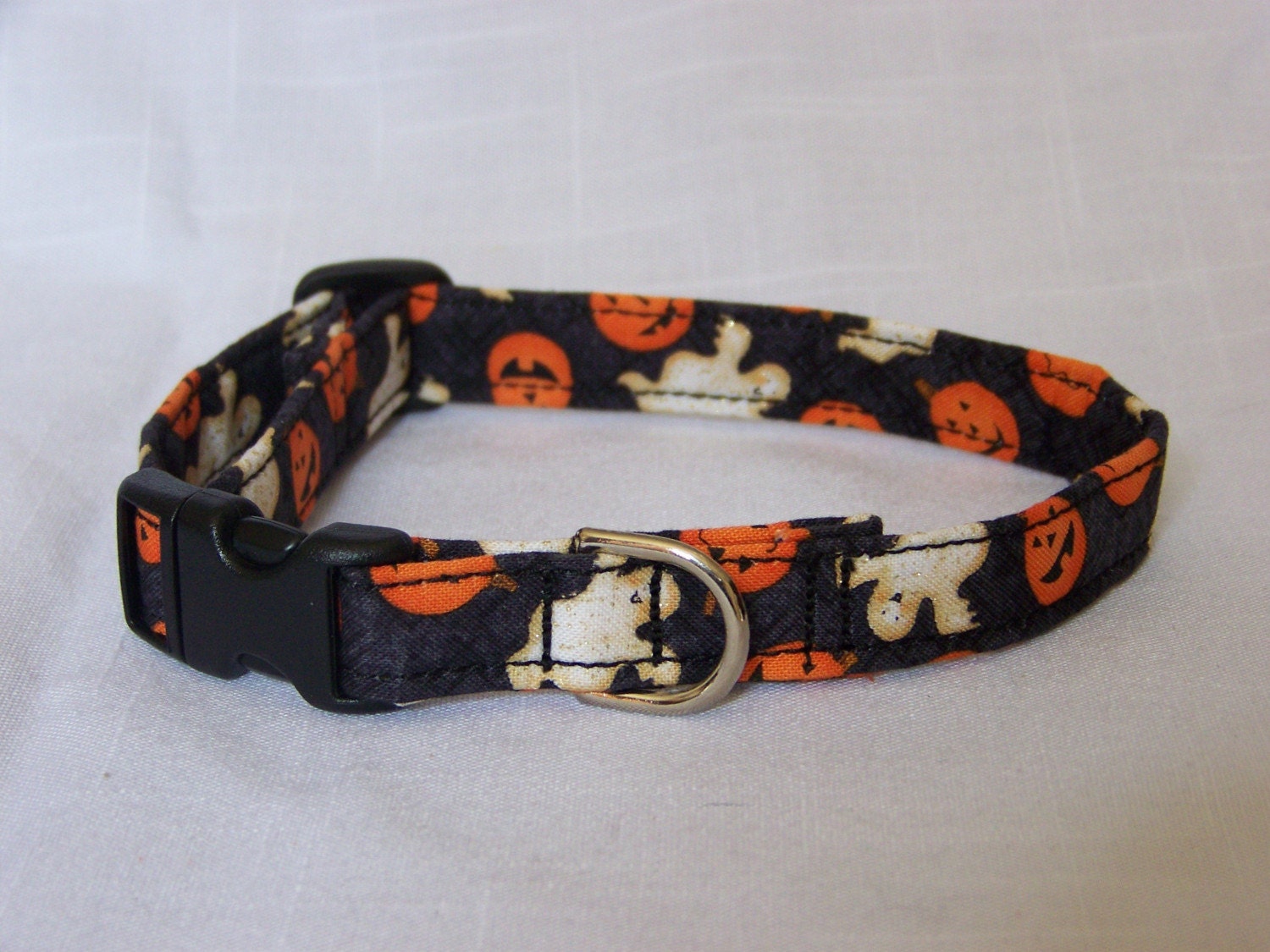 Custom Designer Dog Collar Halloween With Ghosts and - Etsy