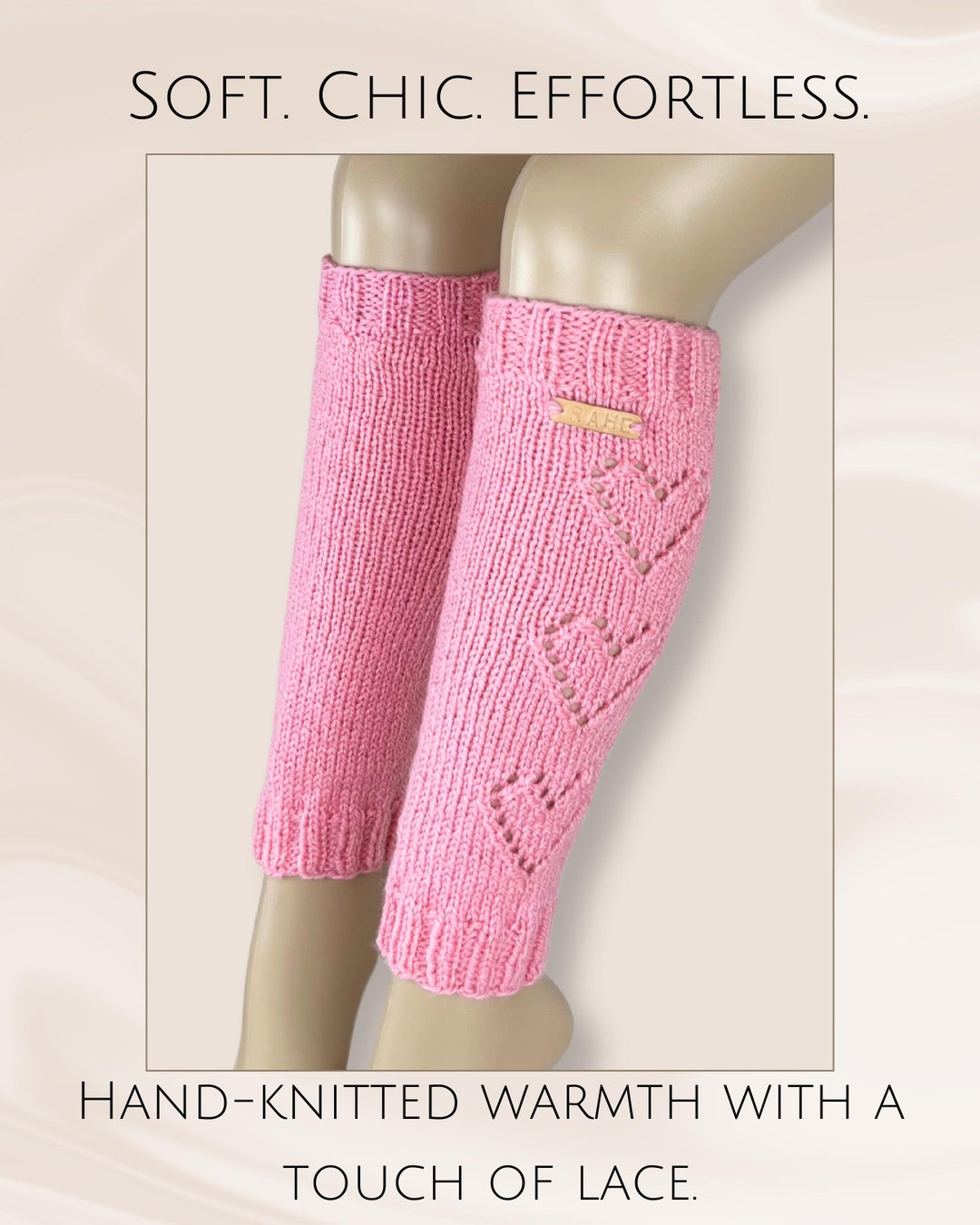 Soft Pink Lace Leg Warmers – Ballet and Yoga Ankle Warmers, Knitted ...