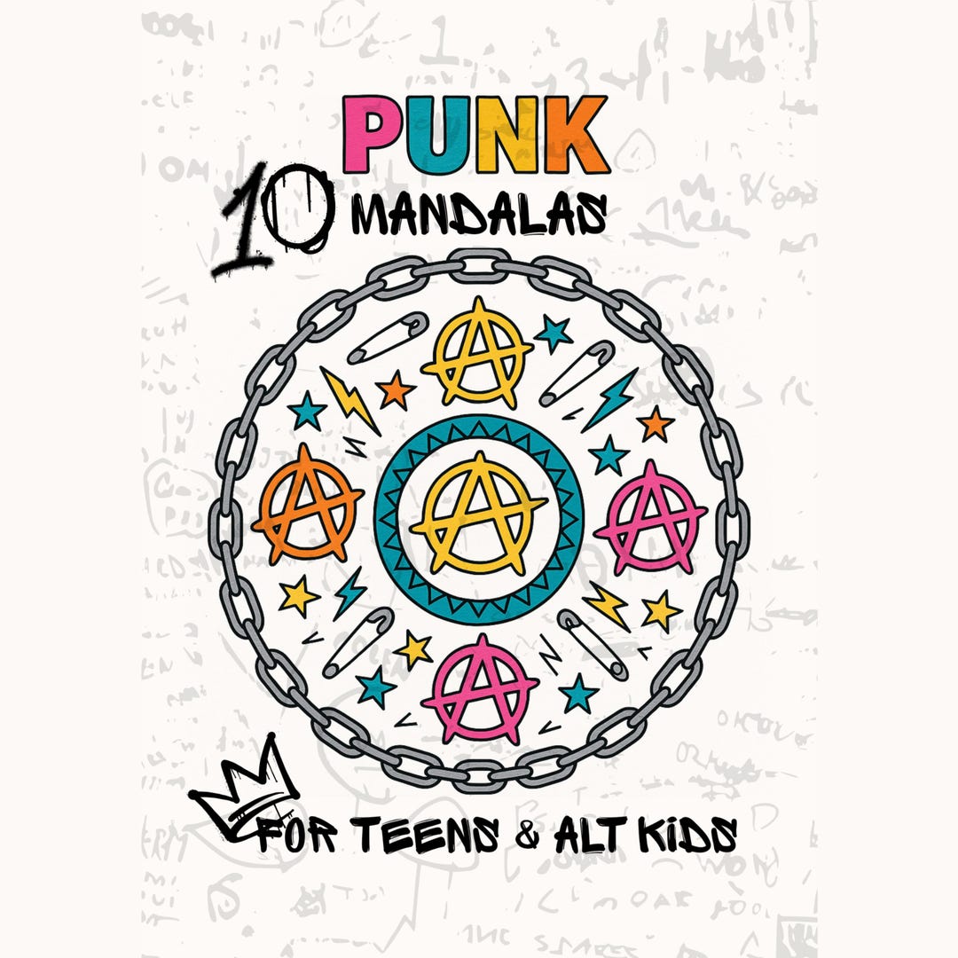 Punk Mandalas Coloring Pages: Alt Style Designs (PDF Download) - Etsy