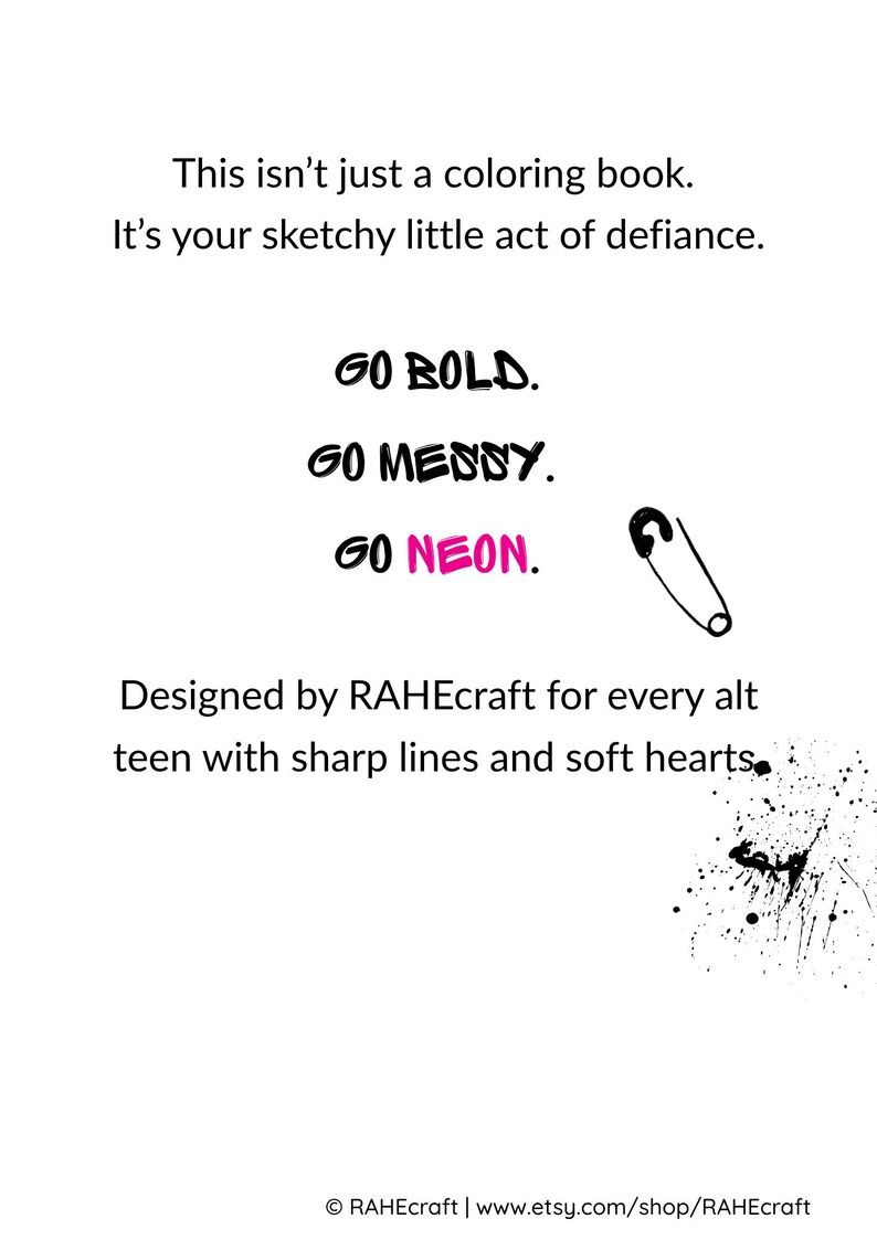 Coloring Pages for Teens – 10 Printable Punk Rock PDF Coloring Sheets ...