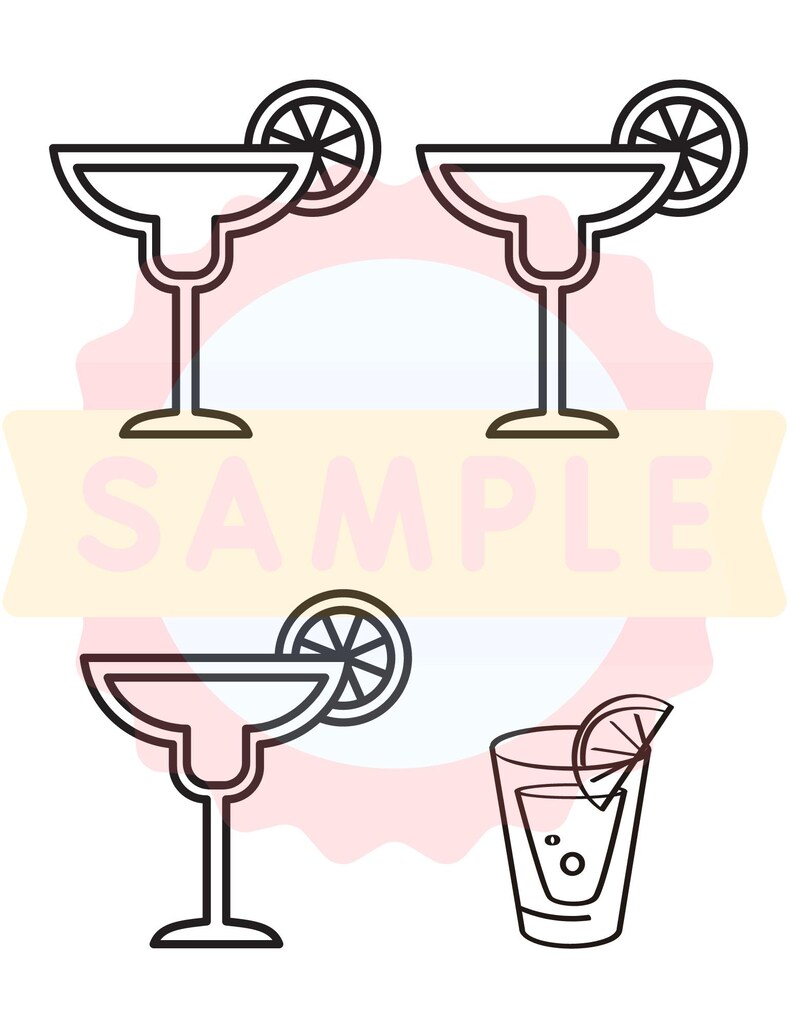 Cocktail Coloring Pages download & Print - Etsy