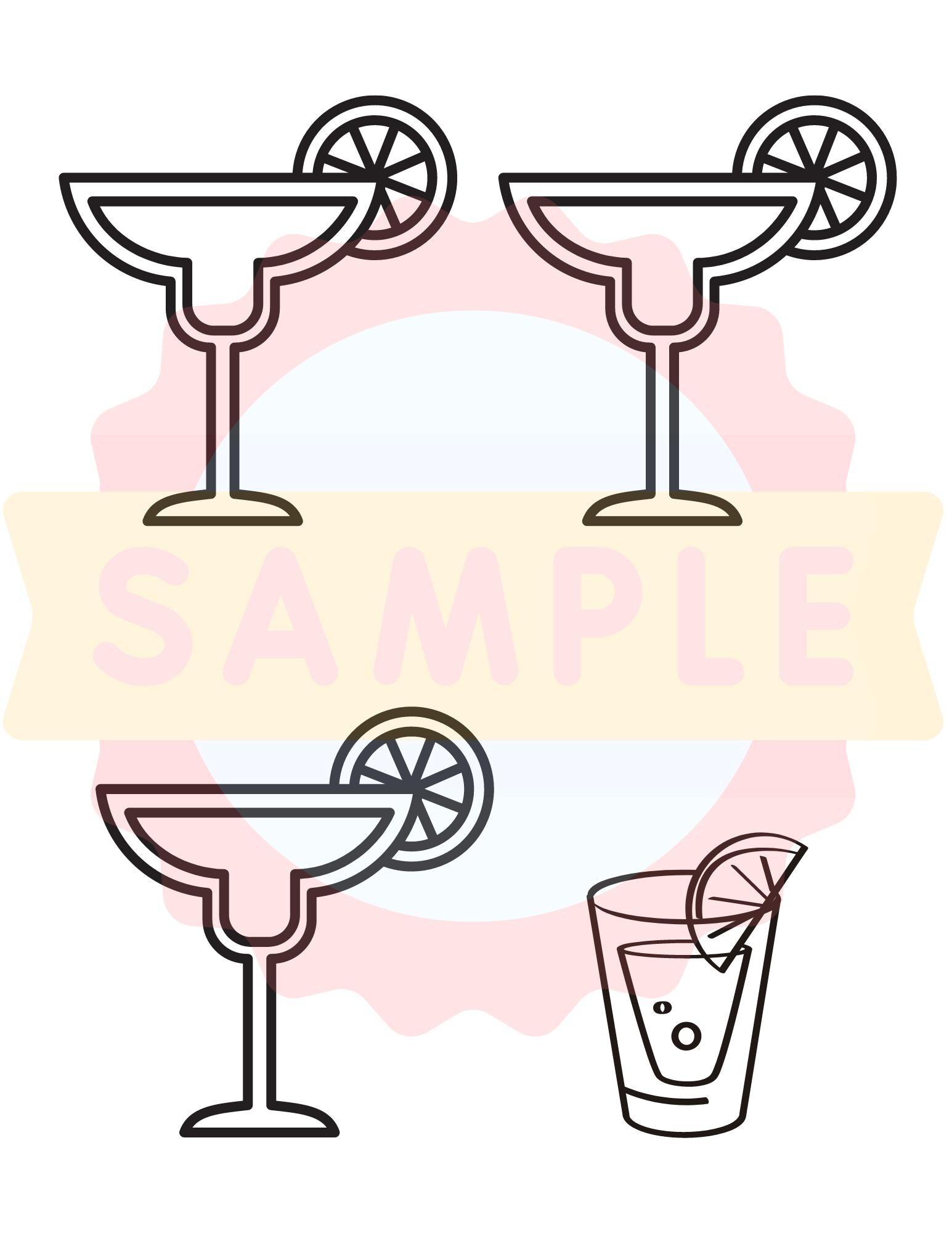 Cocktail Coloring Pages download & Print - Etsy