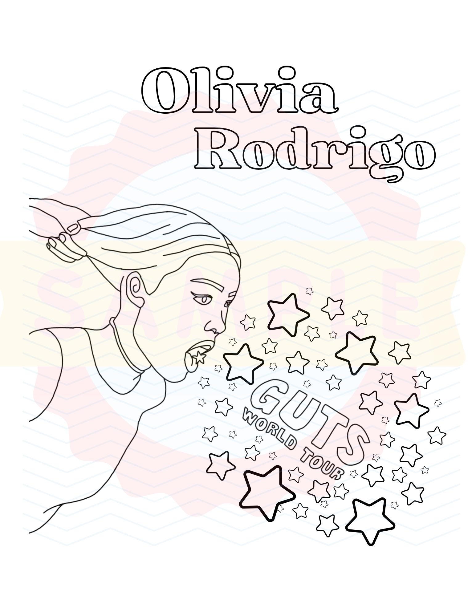 Olivia Rodrigo Coloring Pages - Etsy UK