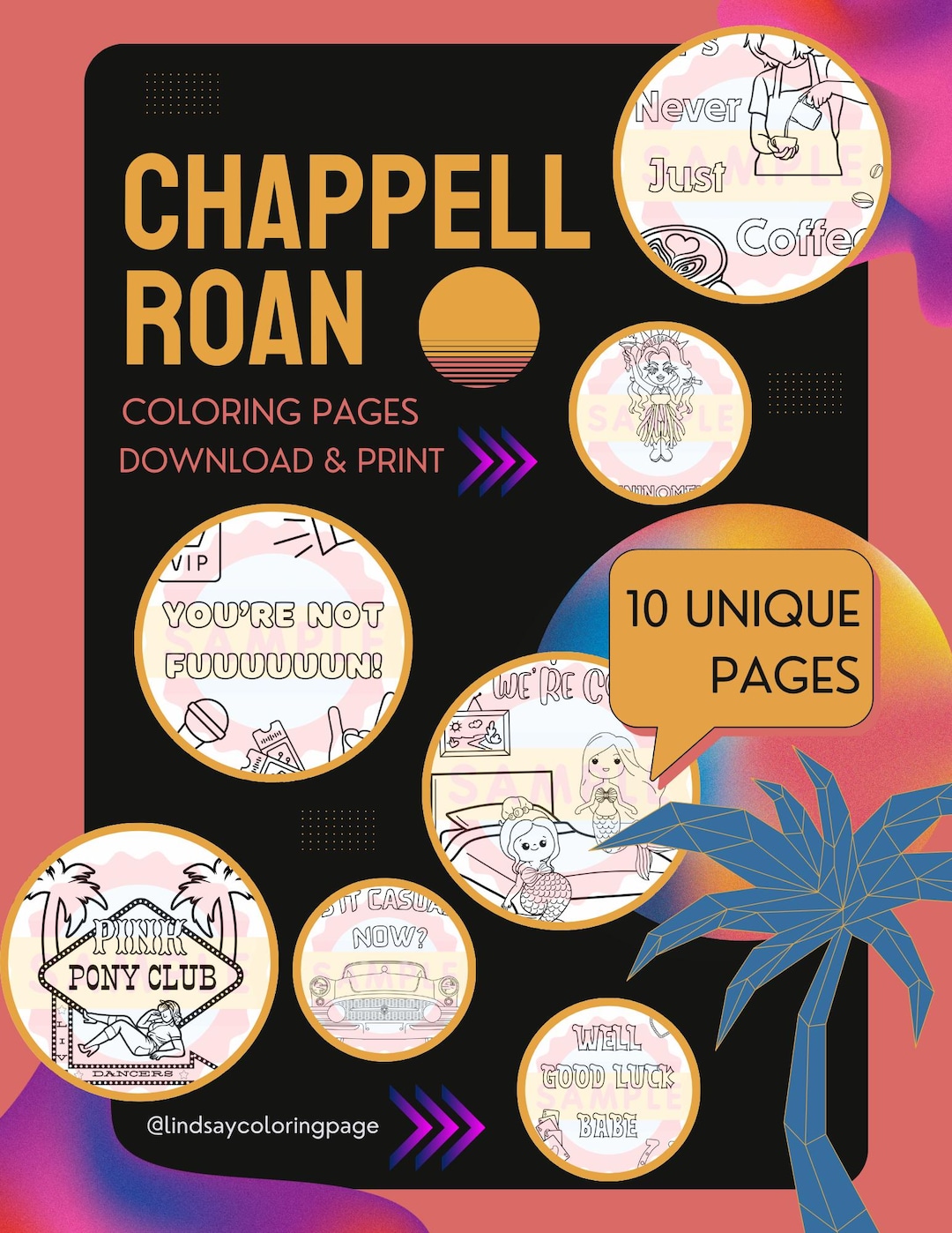 10 Chappell Roan Coloring Pages-download and Print - Etsy UK