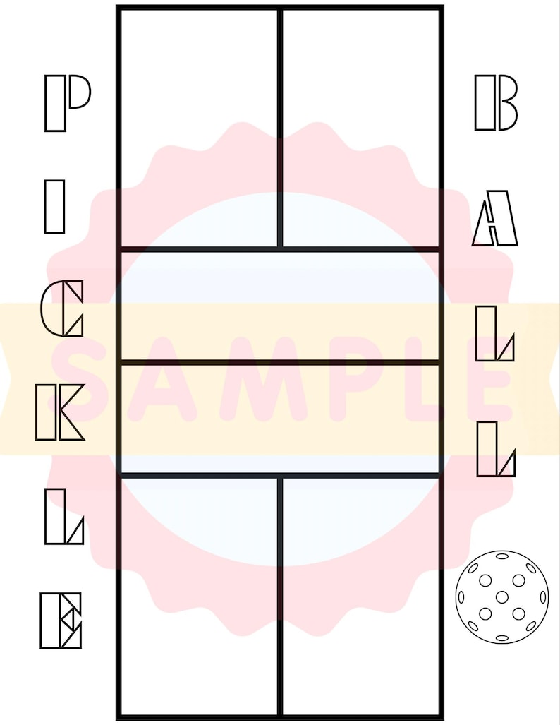 10 Pickleball Coloring Pages - Etsy