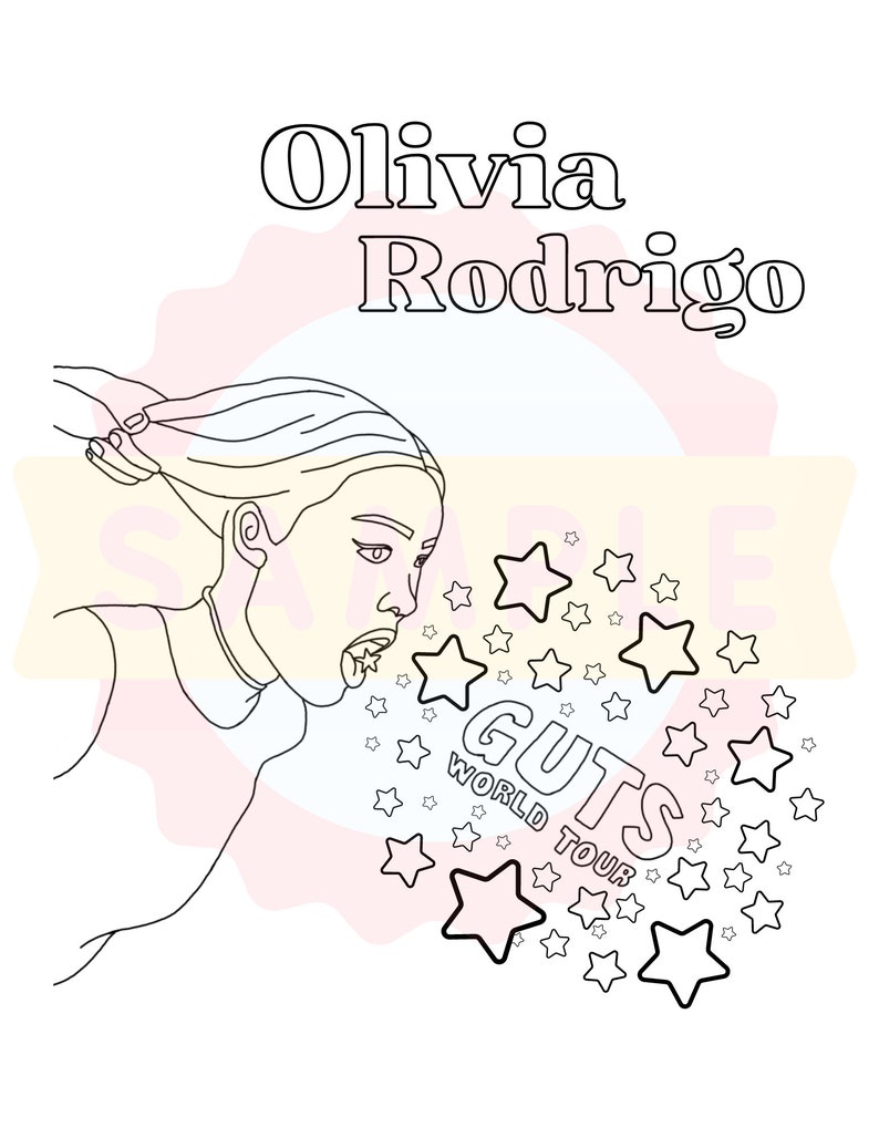 Olivia Rodrigo Coloring Pages - Etsy