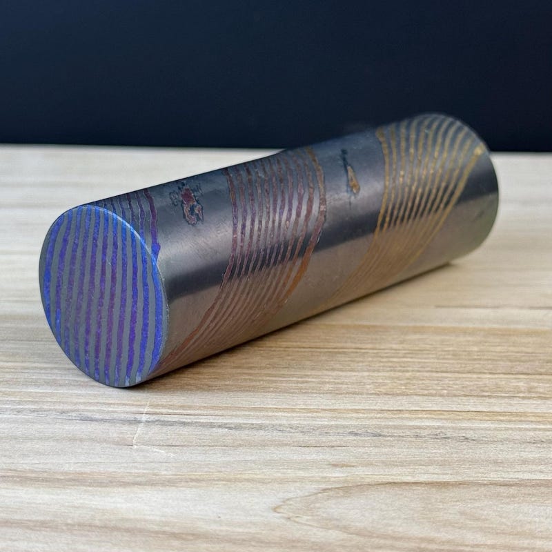 Titanium Damascus Ring - Etsy